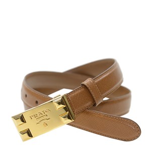 NEW PRADA BELT 1C5670 053 F098L BROWN CALFSKIN 90CM