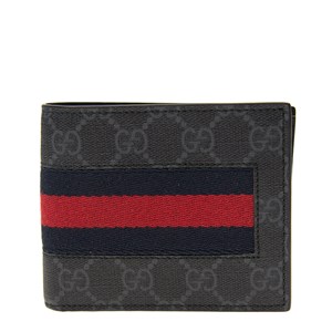 全新 GUCCI 古馳 短身折疊款銀包 459140 KHN4N 1095 PVC 黑色