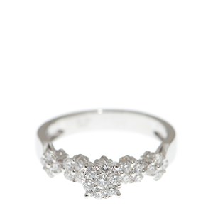 NEW J COLLECTION RING 23 RDDI 0.53 CT18KW 3.96 GM 18kt WHITE GOLD SILVER