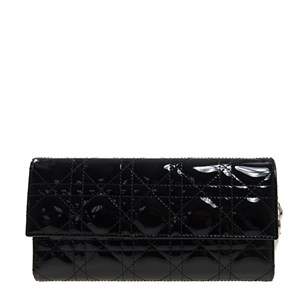 NEW CHRISTIAN DIOR HANDBAG S0020 PVRB 900 PATENT LEATHER BLACK